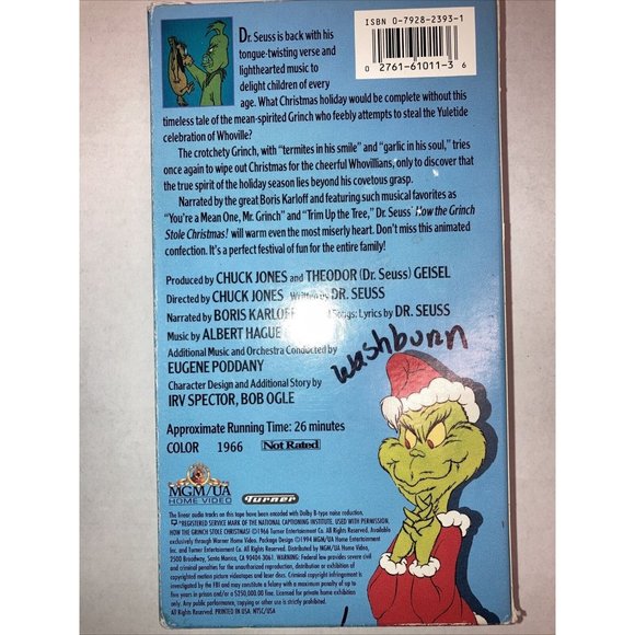 Dr. Seuss | Media | How The Grinch Stole Christmas Vhs 99 | Poshmark